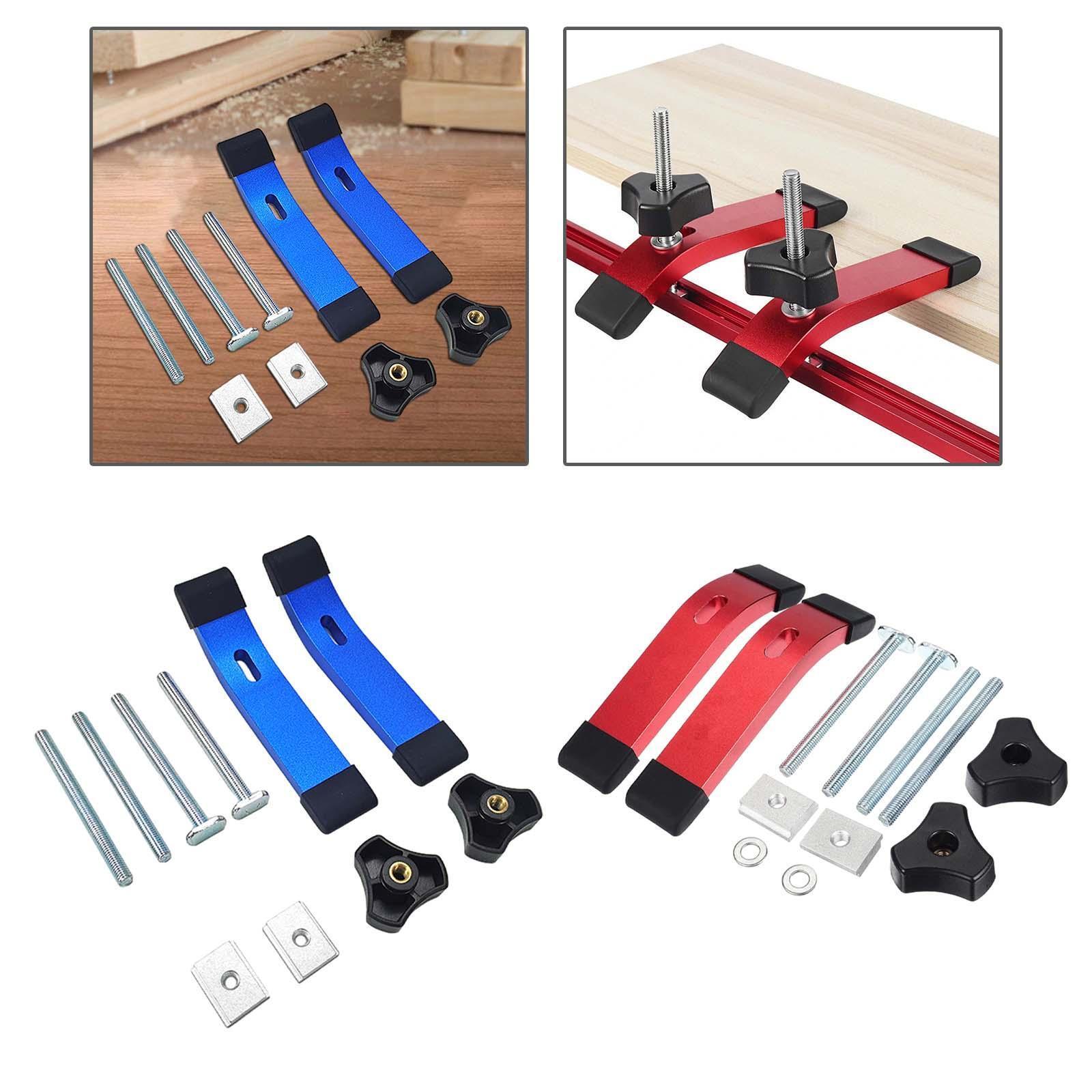 2 Pieces T Track Hold Down Clamp for Woodworking DIY Cutting Sled ...