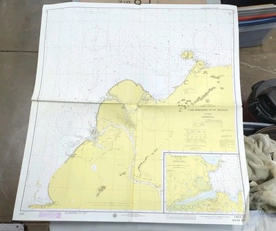 Vintage Alaska Cape Romanzof to St. Michael 1974 Nautical Chart Map ...