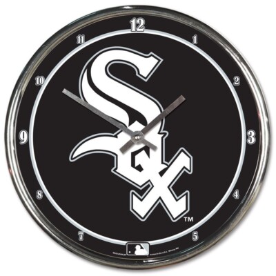 CHICAGO WHITE SOX LOGO 12" CHROME ROUND WALL CLOCK NEW WINCRAFT ⚾ | eBay