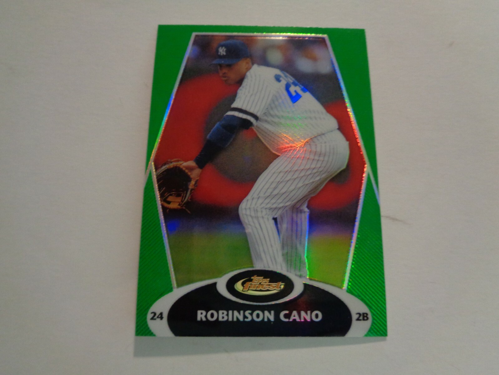 2008 Topps Finest Green Refractor Robinson Cano Card #27 Serial #100/ ...