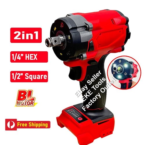 1/2" 450Nm Brushless Compact impact wrench Rattle Gun for Milwaukee 18v ...
