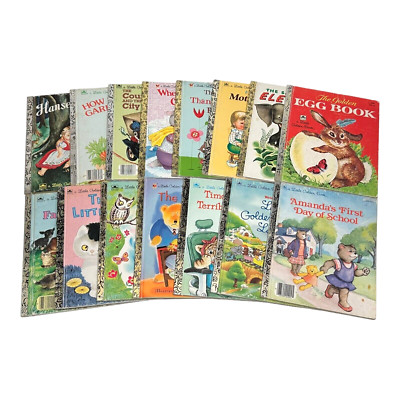 VTG LITTLE GOLDEN BOOKS - LOT OF 15 - TIMOTHY TIGER, THREE BEARS ...