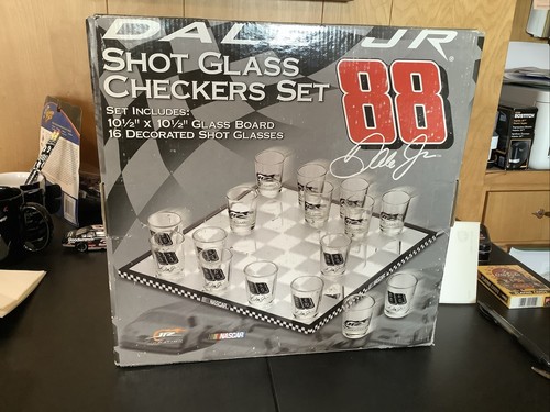 DALE EARNHARDT JR #88 SHOT GLASS CHECKERS SET | eBay