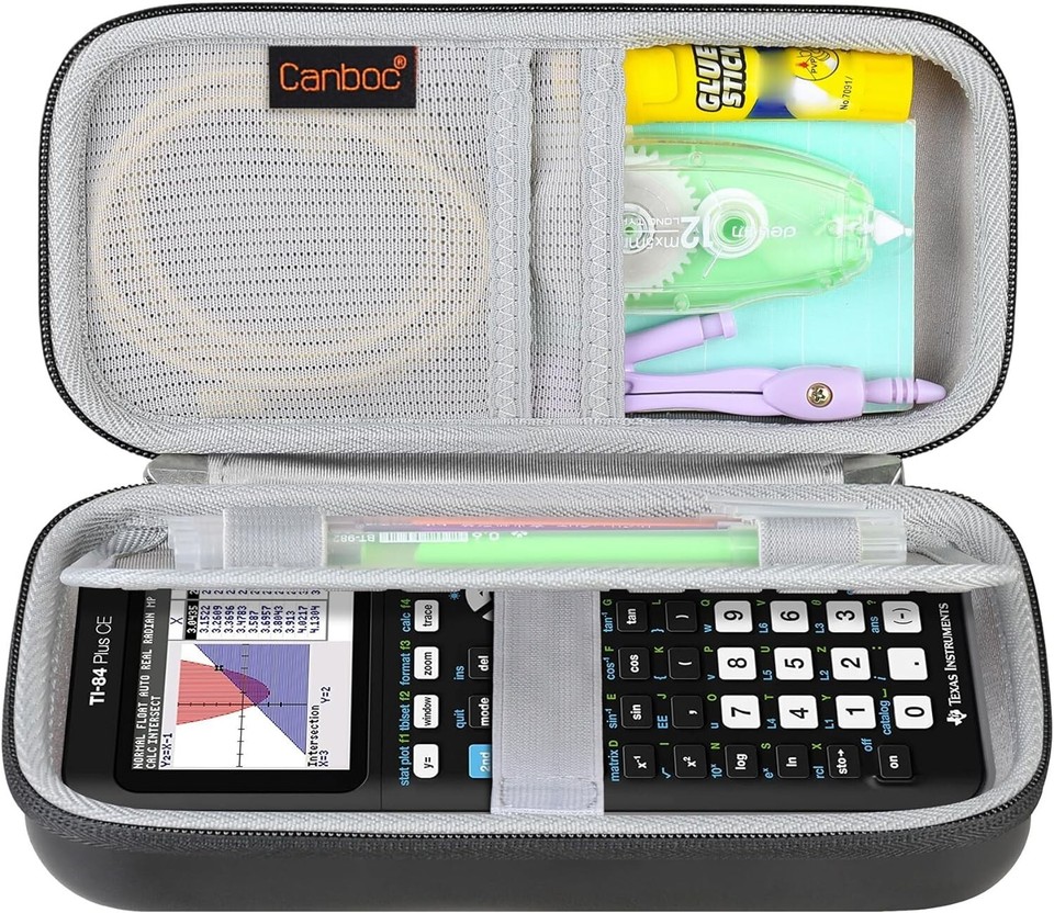 Shock-Absorbing Graphing Calculator Storage with Large Capacity - Black ...