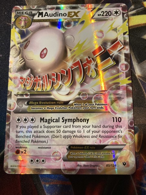 MEGA M AUDINO EX 85/124 Ultra Rare Pokemon Card XY Fates Collide NM/EXC ...