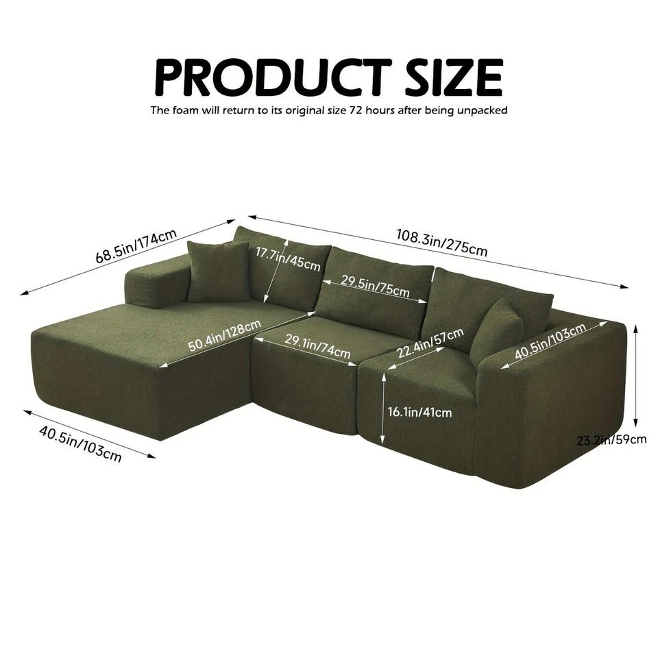 Chaise Lounge Free Combination Sofa Sectional Sofa L-shaped Corner Sofa ...