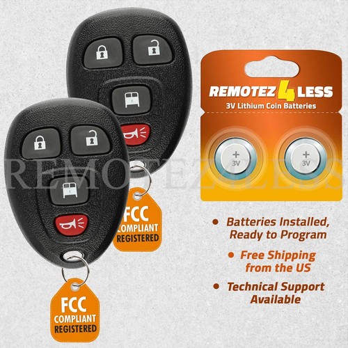 2 For 2013 2014 2015 2016 2017 Chevrolet Express Keyless Entry Remote ...