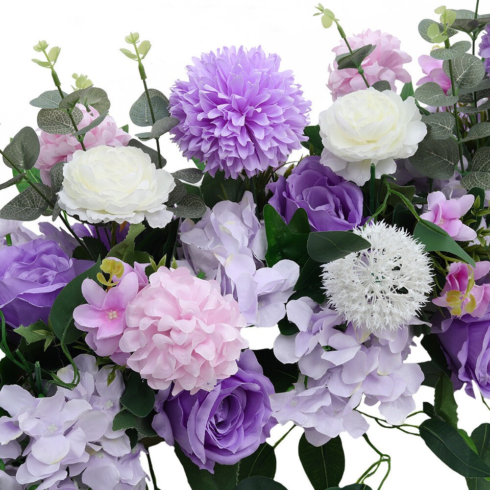 100cm Artificial Wedding Flower Row Flower Swag Table Backdrop ...