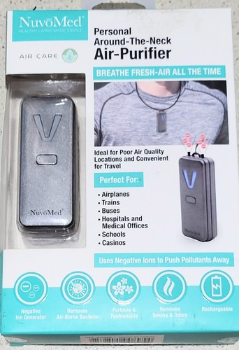 Nuvo NuvoMed Personal Around-the-Neck Air-Purifier 1- BLACK, NEW ...