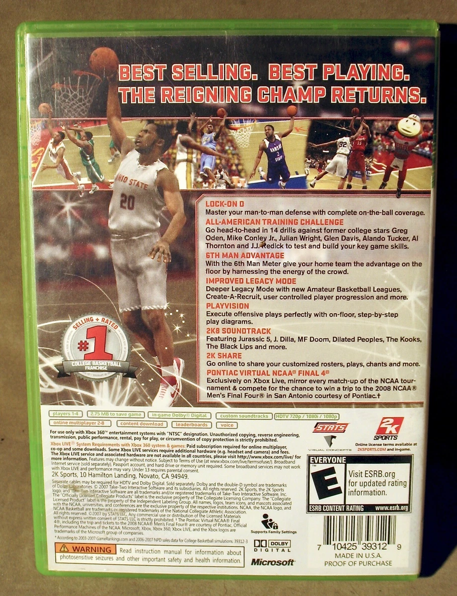 College Hoops 2k8 Xbox 360