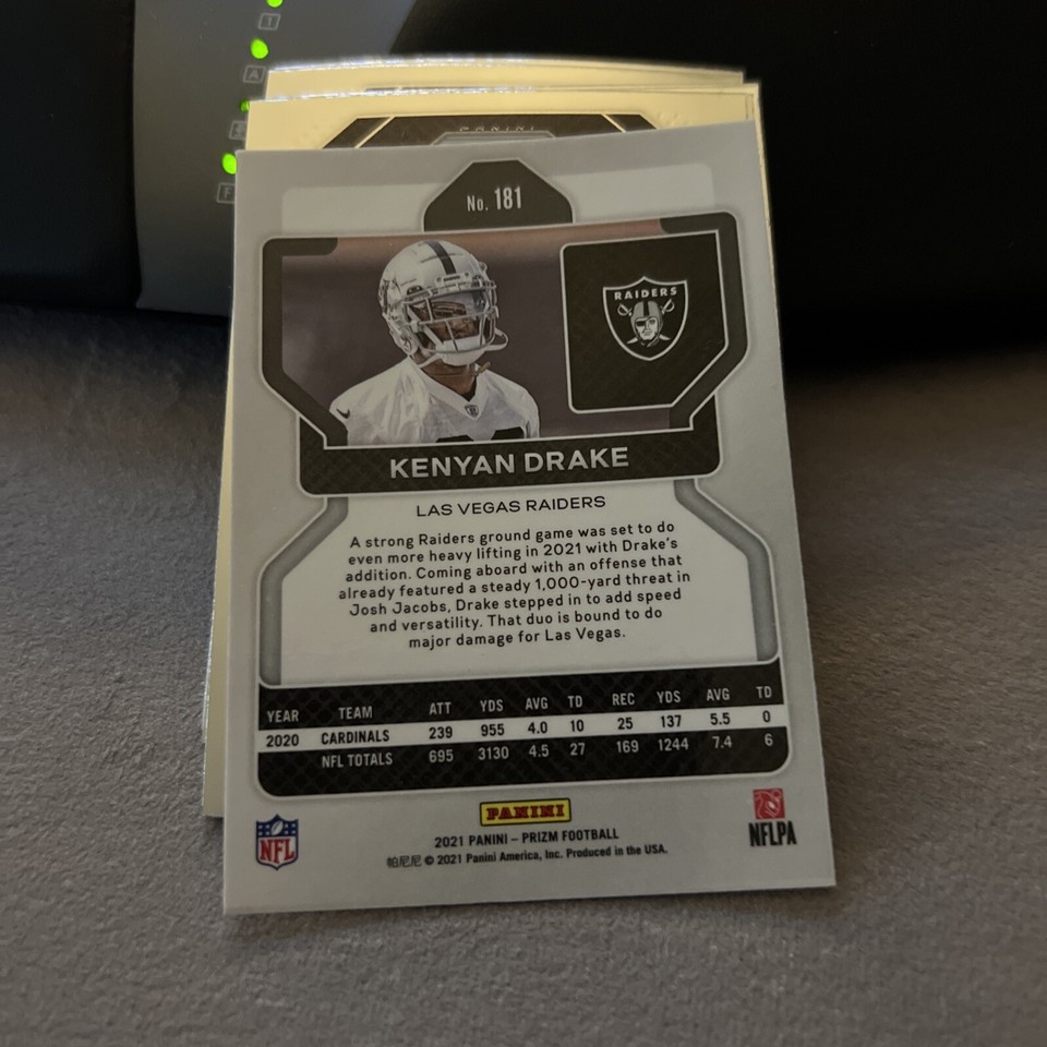 2021 Panini Prizm Football Kenyan Drake Silver PRIZM #181 Las Vegas Raiders | eBay