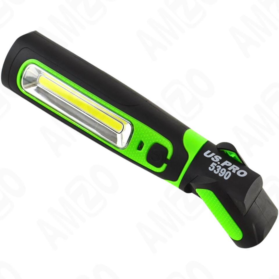 US PRO Rechargeable COB LED Inspection Light Torch 300lm Magnetic Hook ...