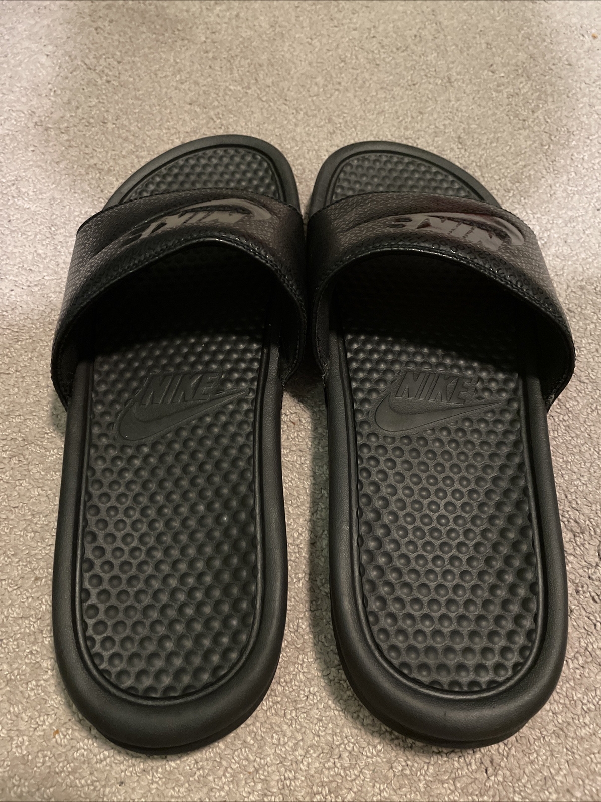 Nike Mens Black Slides Sandals Flip Flop Size 11 US - Gem
