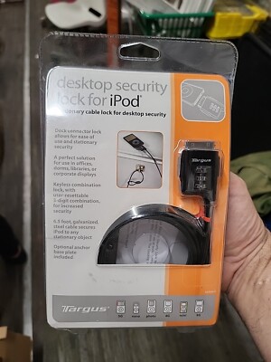 Targus Desktop Security Lock For iPod Stationary Cable Lock New In Box ...