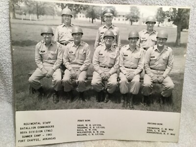 1961 Photo Fort Chaffee Arkansas Army Battalion Commanders 95th ...