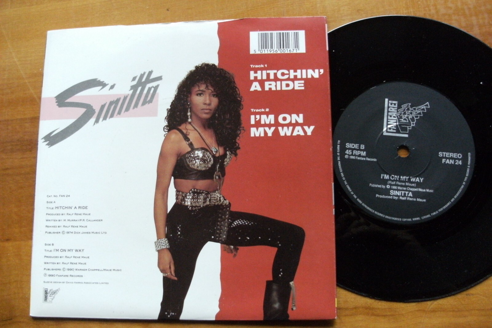 SINITTA 1990 HITCHIN A RIDE 45 rpm 7" SINGLE N/MINT VINYL RECORD FAN24 ...