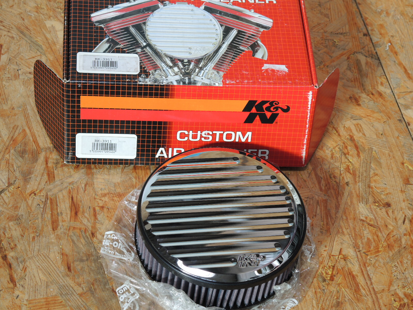 K+N Luftfilter rund Harley Davidson Softail Dyna Electra 82 Ci RK-3911 ...