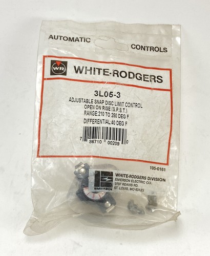White Rodgers 3L05-3 Adjustable Snap Disc Limit Control Switch-NEW | eBay