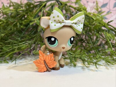 Littlest Pet Shop 979 Lps Authentic Tan Brown Deer Teal Green Eyes | eBay