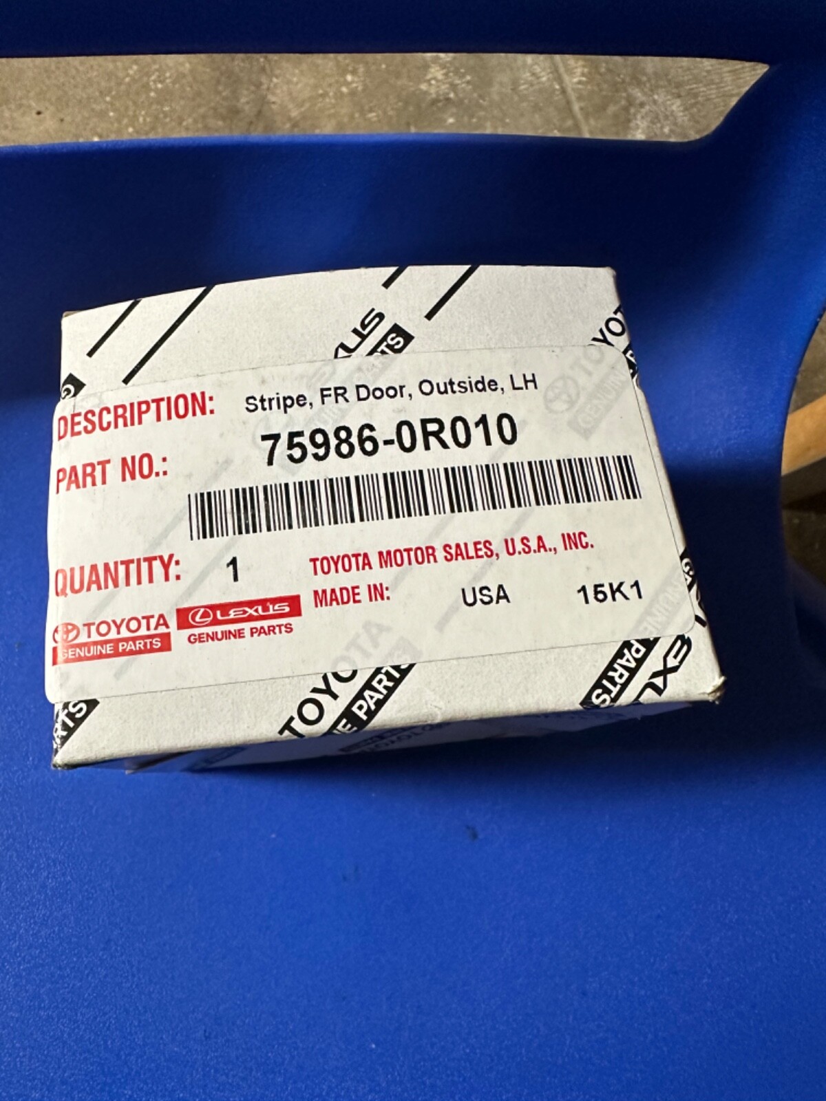 Genuine Toyota Black out Tape 75986-0r010 for sale online | eBay