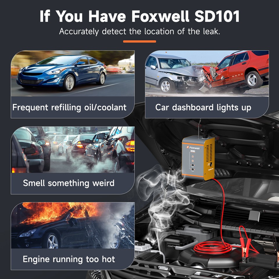 FOXWELL SD101 Turbo Smoke Machine Automotive Vacuum Leak Detector ...