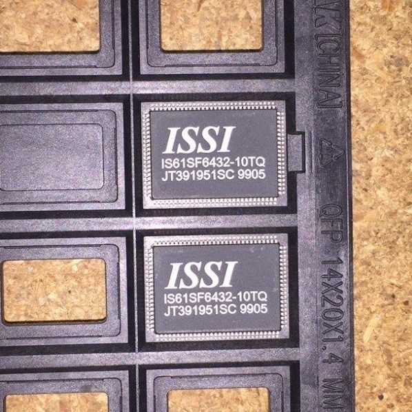 (2 PIECE LOT) IS61SF6432-10TQ, ISSI, 64KX32 CACHE SRAM, 10ns, PQFP100 ...