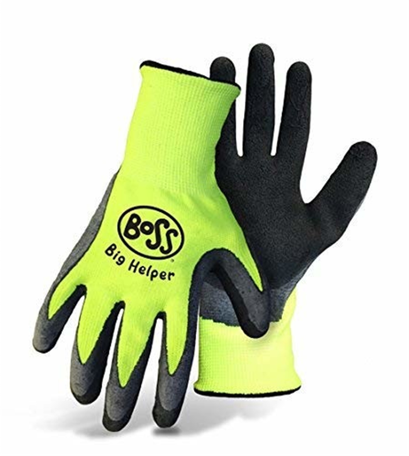 BOSS Kid's Big Helper High Visibility Nylon Knit Latex Palm | eBay