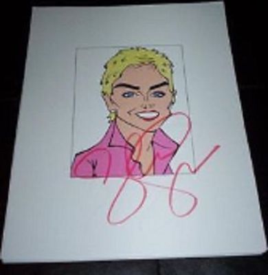 SHARON STONE Casino, Basic Instinct, Sliver Signed Auto 8.5x11 Cartoon ...