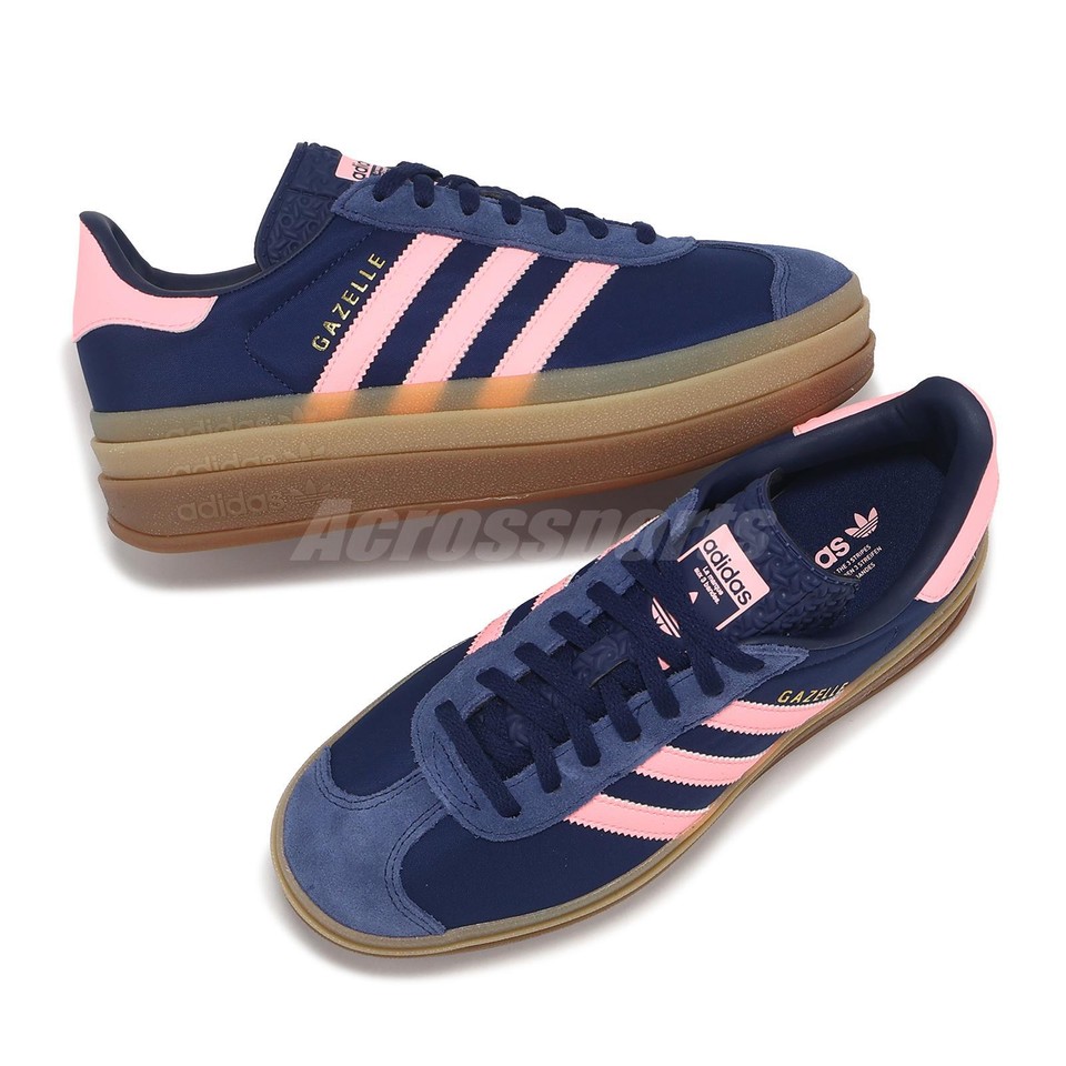 adidas Originals Gazelle Bold W Blue Pink Spark Women Casual Platform ...