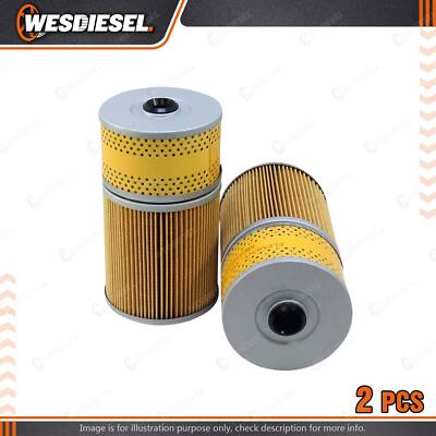2 Wesfil Oil Filters for Mitsubishi Fuso Fighter FK115 417 455 FM215 ...