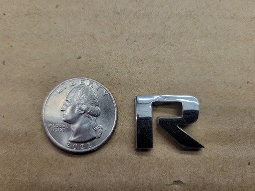 OEM "R" Chrome Individual Number Letter Lettering Emblem Badge Logo ...