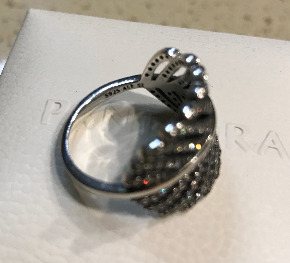 Pandora Light As A Feather Ring Clear CZ 190886CZ +HINGED BOX +POLISH ...