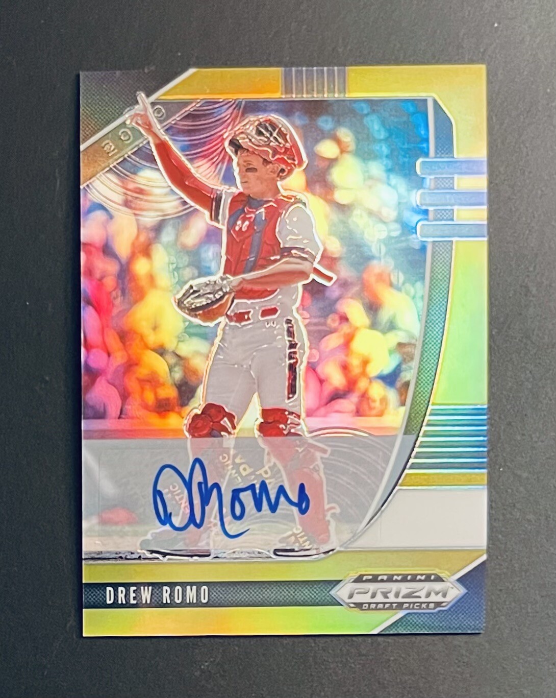 2020 Panini Prizm Draft Picks Drew Romo Gold Prizm Auto (#03/10) | eBay