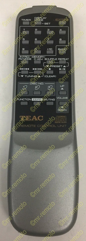 Genuine TEAC Remote Control for Compact Stereo System SG-F1680 SG-F2680 ...