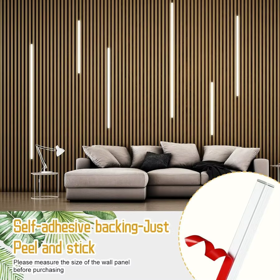LED Recessed Lighting Wall Panel Lights,Selfadhesive Wood Slat Wall ...