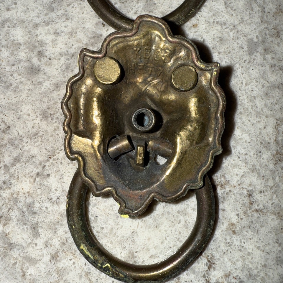 Set 4 Vintage Brass Lion Head Dresser Chest Drawer Knob Cabinet Pull ...