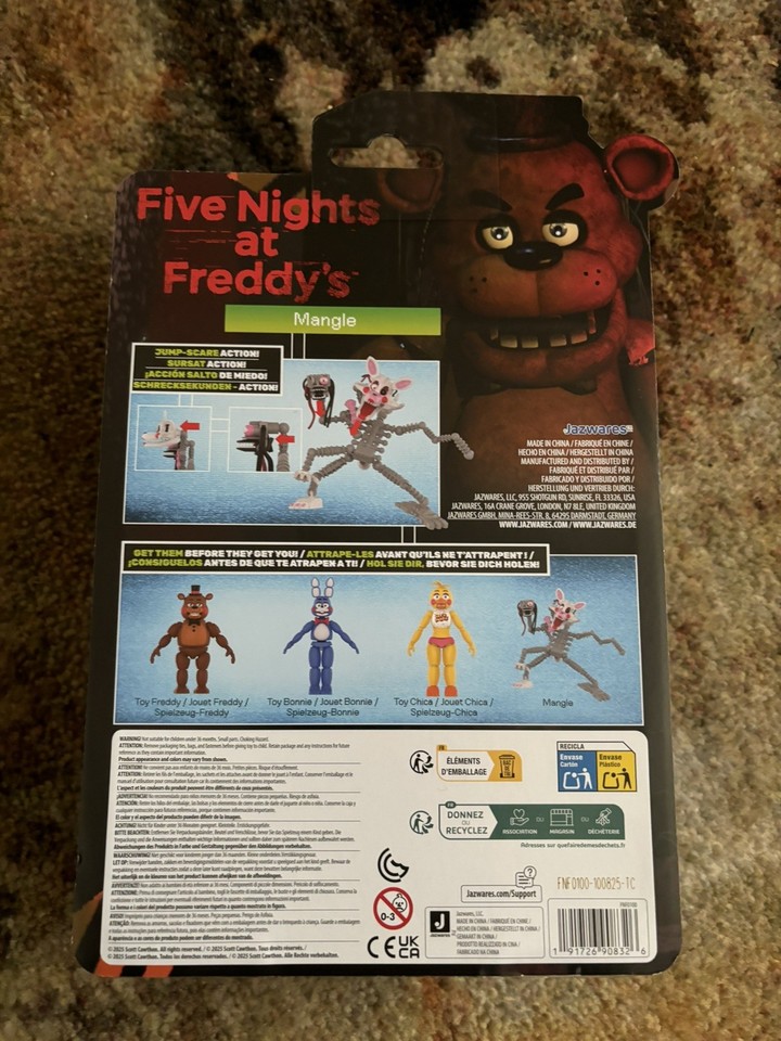 MANGLE Five Nights at Freddy’s FNAF Toy Action Figure Jazwares Glowing ...