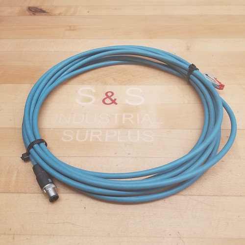 Keyence OP-87458 Ethernet Cable, M12 4 Pin To RJ45, For IV Ser. Sensors ...
