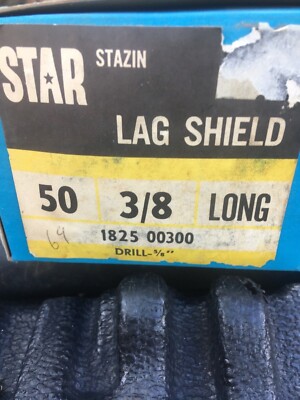 Stazin Star IS25L 3/8 LAG 5/8 Hole Shield Anchor, box of 50 | eBay