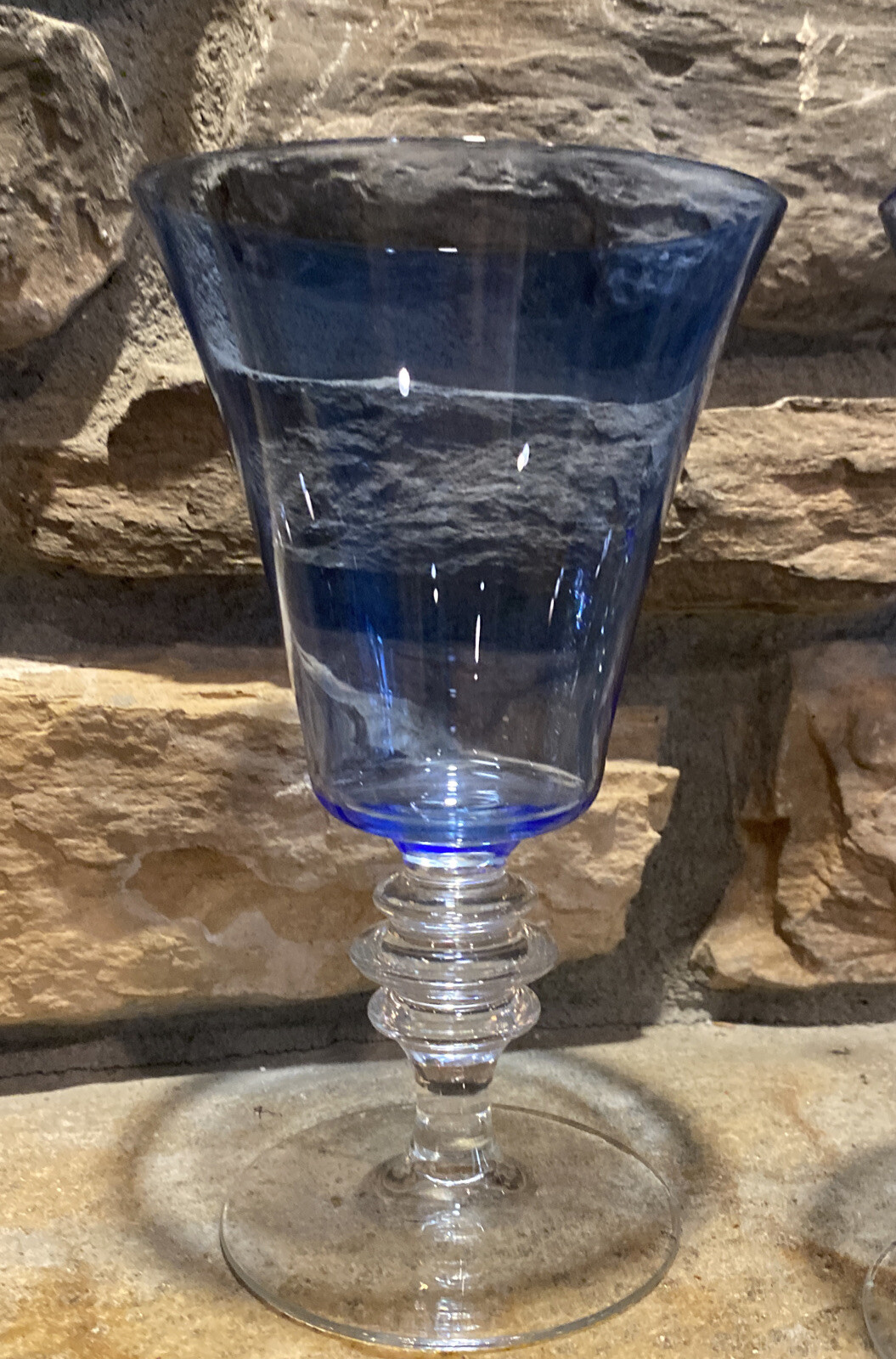Theresienthal Stuart Blue Crystal Stemware Water Wine Glass 6 7/8” | eBay
