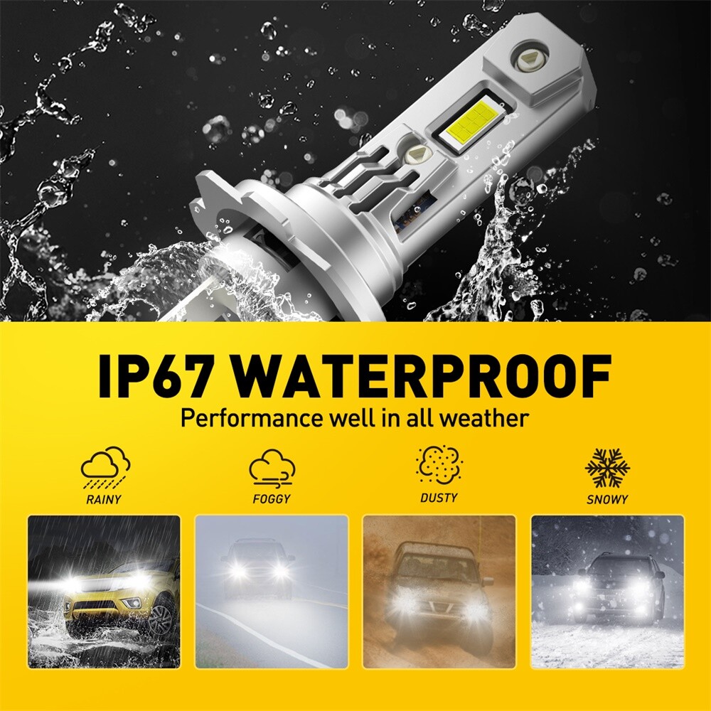 AUXITO H7 LED Headlight Globes Bulbs 24000LM Replace Xenon Halogen ...