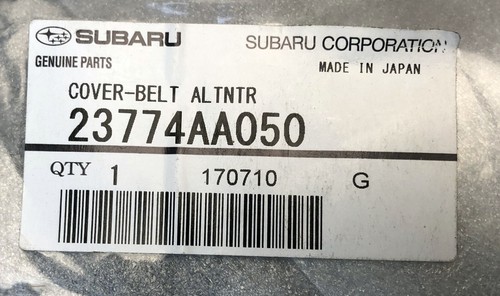 Subaru Genuine Parts Cover-Belt Alternator 23774AA050 - BRAND NEW ...