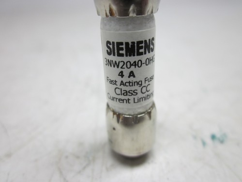 Siemens 3NW2040-0HG Fuse 4 A Fast Acting Class CC 3NW30400HG | eBay