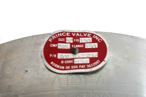 VALVE, 5" PRINCE CHECK SERIES 15, PSI 75, 304 S.S. CONST. TO FIT 150 ...