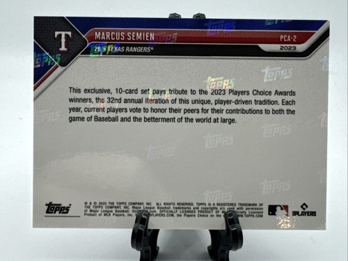 '23 MLB TOPPS NOW PCA Marvin Miller Man of the Yr -Marcus Semien PCA-2 Rangers | eBay