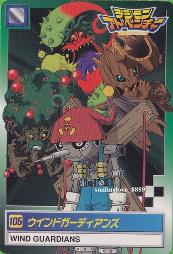 JAPAN DIGIMON ANIMATED SERIES CARD - PUPPETMON CHERRYMON WOODMON ...