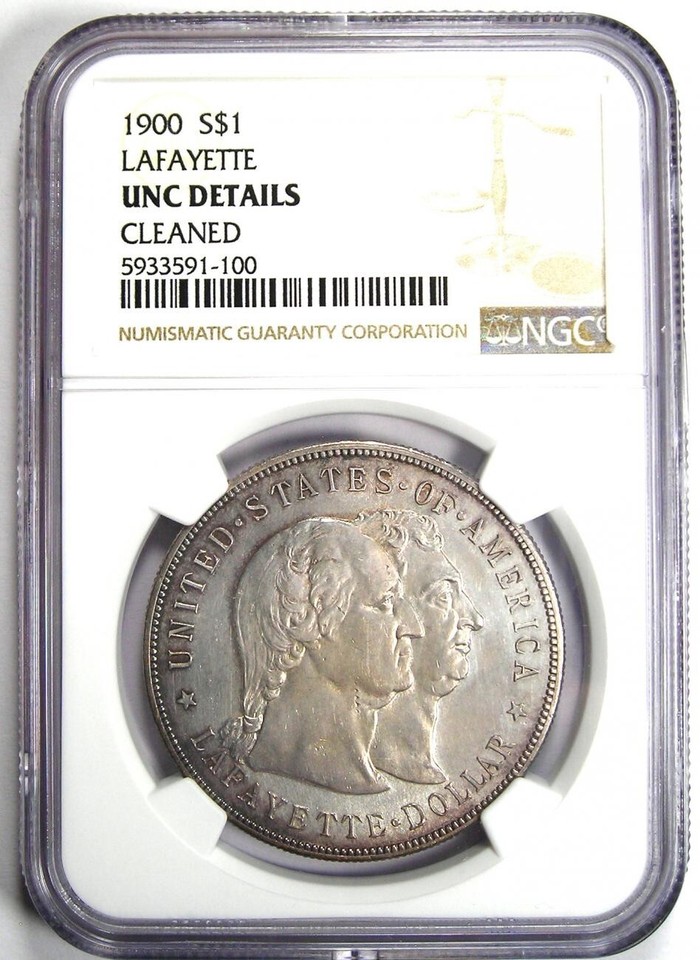 1900 Lafayette Silver Dollar $1 Coin - Certified NGC Uncirculated ...