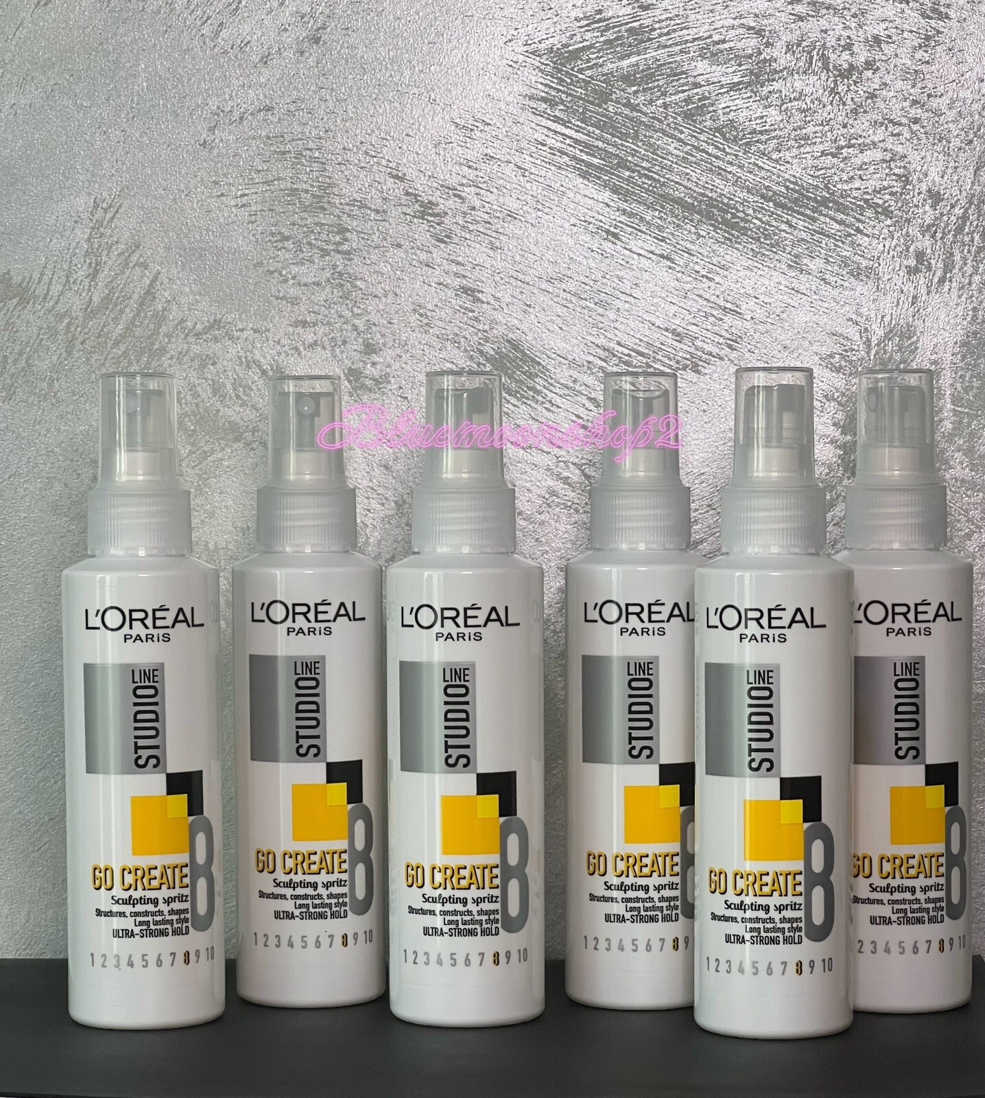 6 x 150 ml Loreal Paris Studio Line Go Create Sculpting Spritz Ultra ...