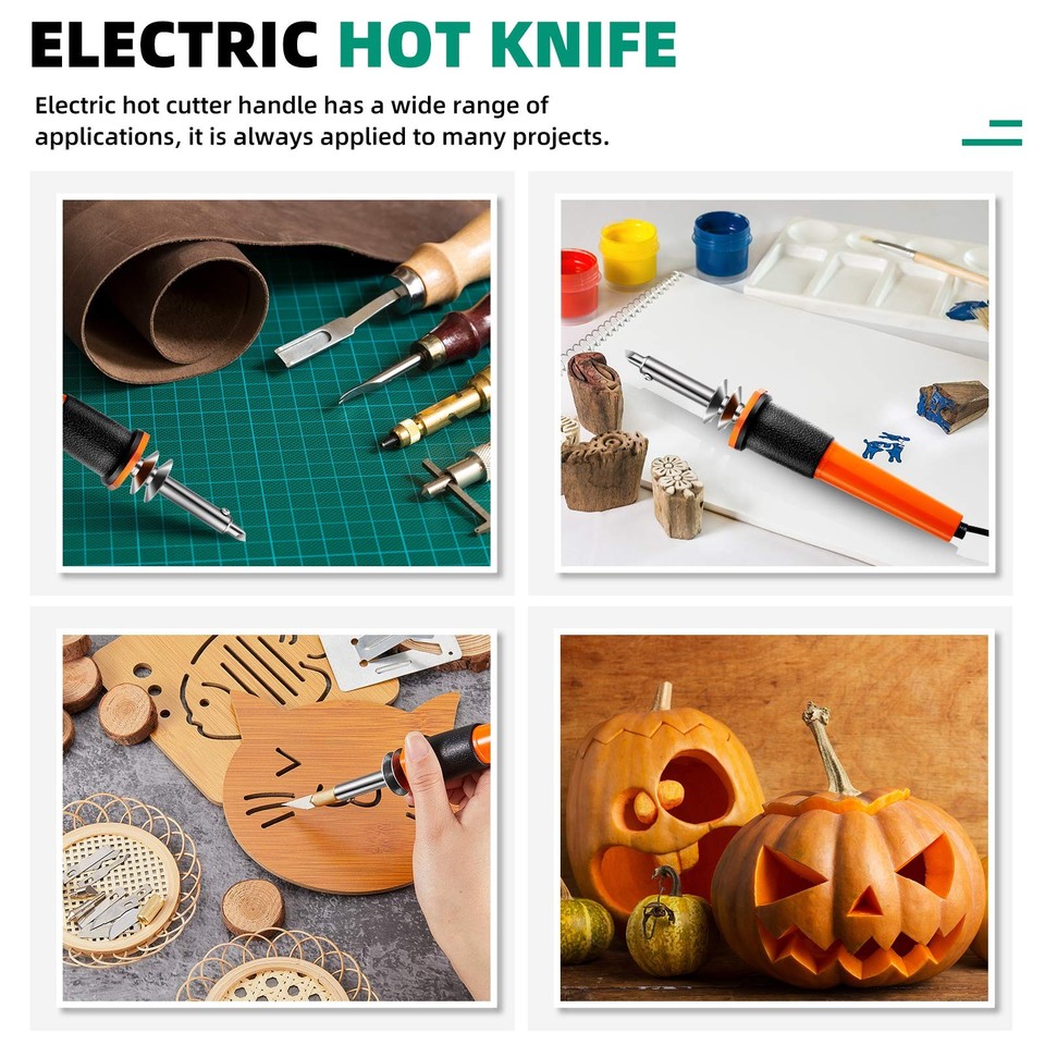 22 Pieces Electric Hot Knife Cutter Tool Kit Include Heated Knife Plas ...