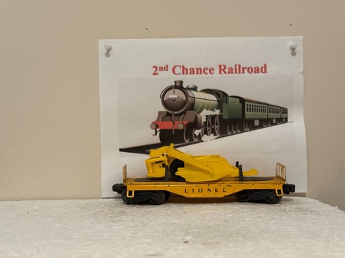 O Scale Trains Lionel Metal Flat Car w/Earth Mover | eBay